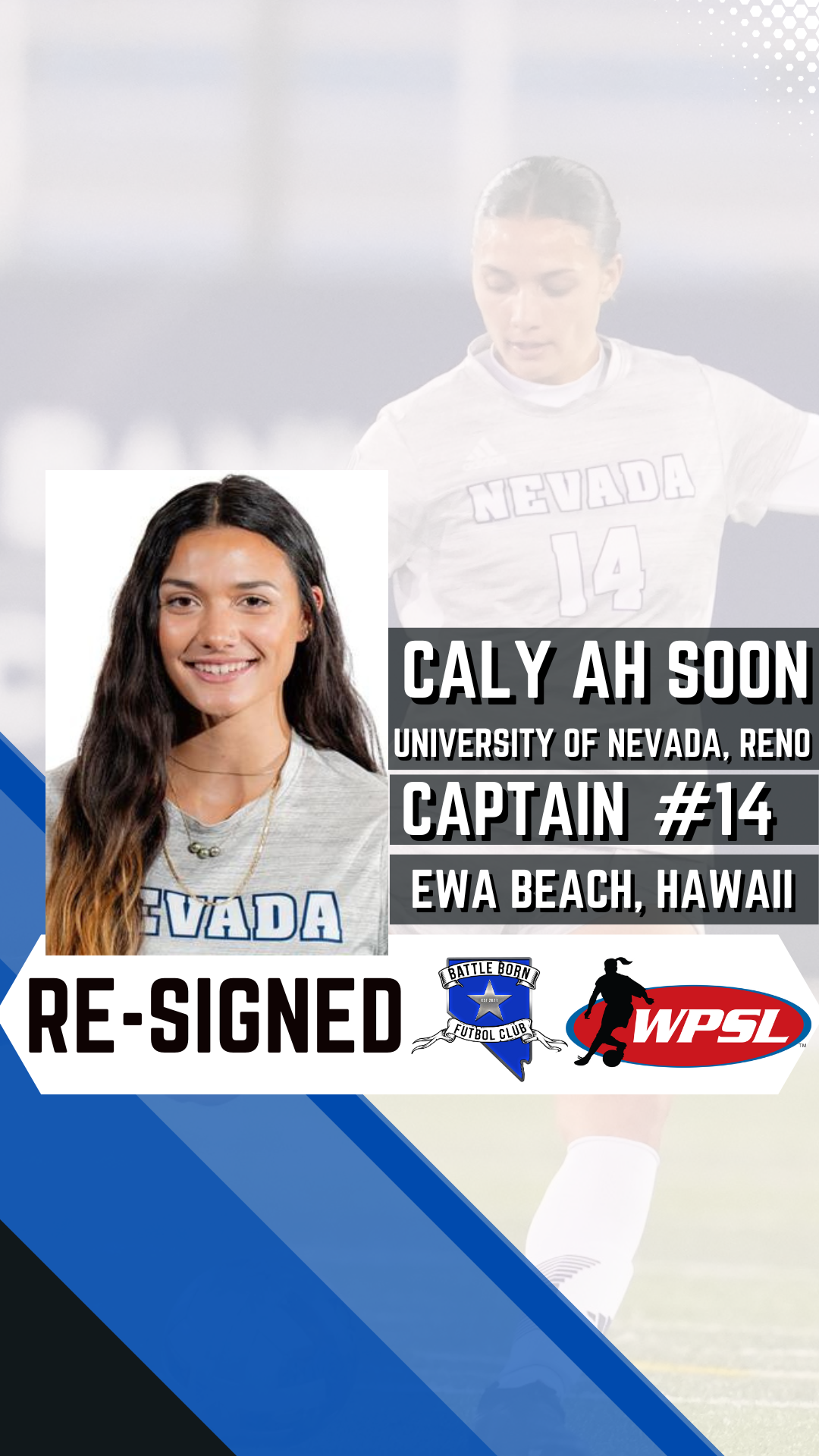 Re-Signed Caly Ah Soon‼️ - WPSL 2024 Season - BattleBorn Futbol Club LLC